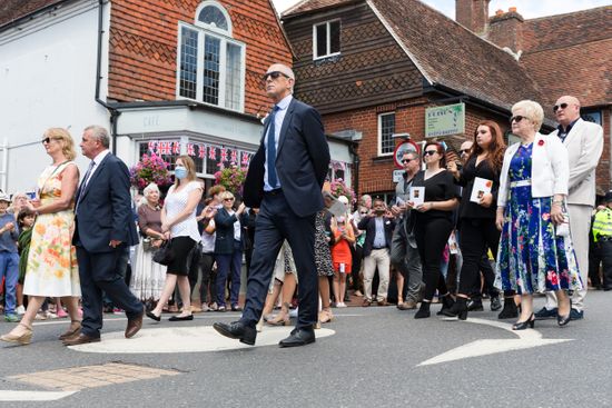 Mourners Walk Behind Funeral Procession British Editorial Stock Photo ...