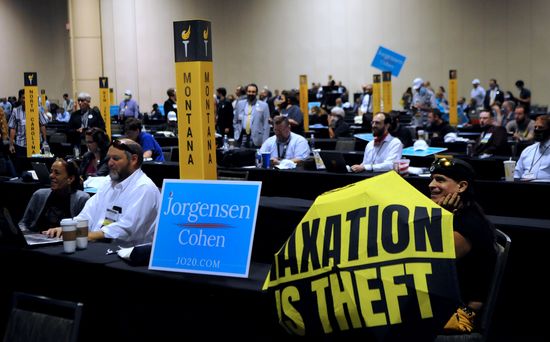 Delegates Listen Speakers 2020 Libertarian National Editorial Stock ...