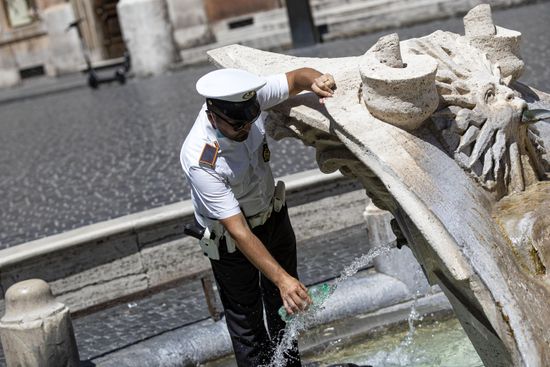 Local Police Agent Refreshes Himself Water Editorial Stock Photo ...