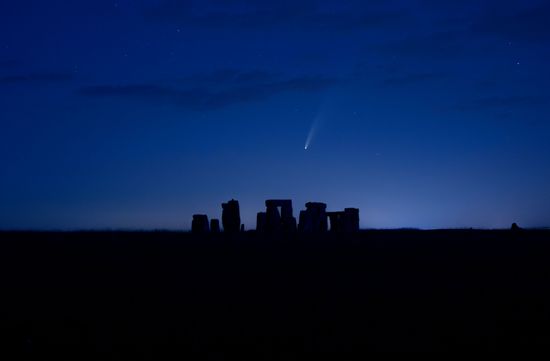 Comet Neowise Seen Passing Over Stonehenge Editorial Stock Photo ...