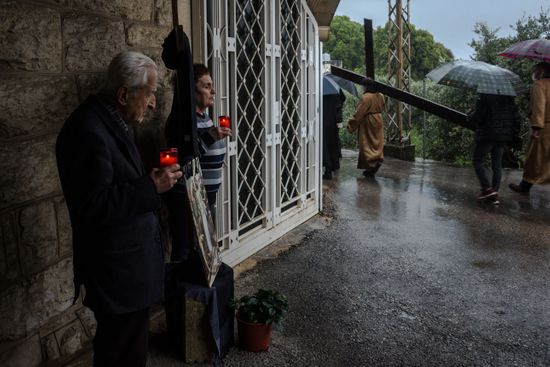 Amchit Lebanon 10 April 2020 Parishioners Editorial Stock Photo - Stock ...