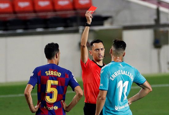 Referee Sanchez Martinez C Shows Red Editorial Stock Photo - Stock ...