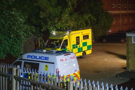 Ambulance Police Van Parked Rear Southall Editorial Stock Photo - Stock ...