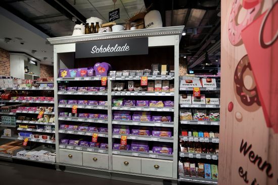 Chocolate On Display Richrath Rewe Supermarket Editorial Stock Photo ...