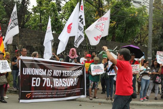 Various Organizations Staged Protest Action Against Editorial Stock ...