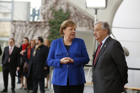 Chancellor Angela Merkel Un Secretary General Editorial Stock Photo ...