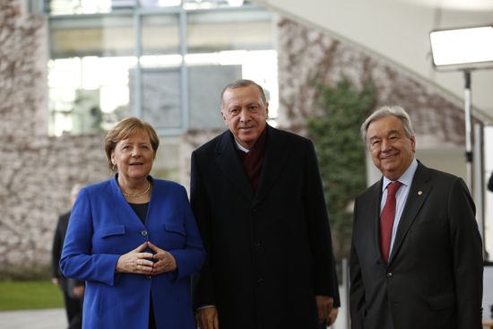 Chancellor Angela Merkel Un Secretary General Editorial Stock Photo ...