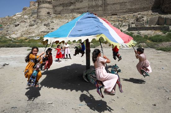 Afghan Children Ride Carousel They Celebrate Editorial Stock Photo ...