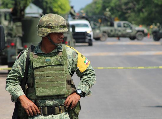 Members Mexican Army Perform Checkpoints On Editorial Stock Photo ...