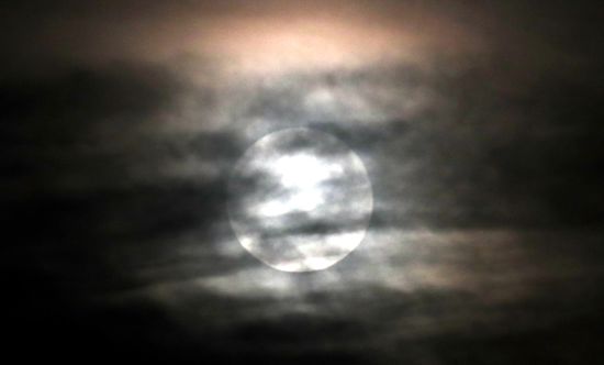 Full Moon Cast By Light Clouds Editorial Stock Photo - Stock Image ...