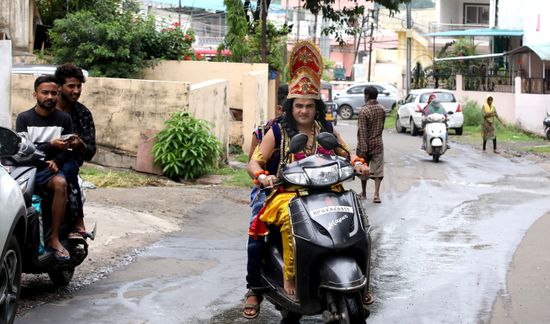 Man Dressed Lord Rama Rides Scooter Editorial Stock Photo - Stock Image ...