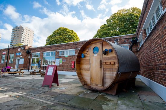 Here We See Barrel Sauna Brockwell Editorial Stock Photo - Stock Image ...