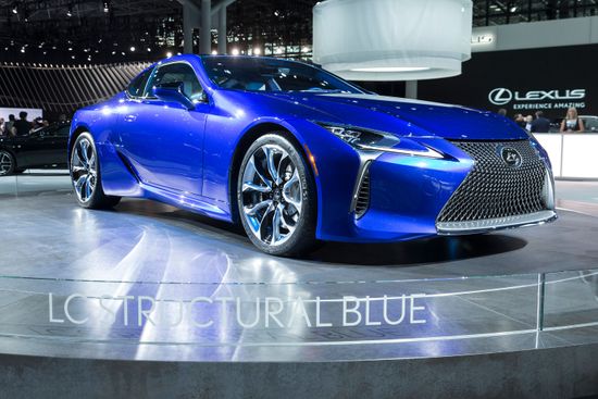 Lexus Lc500 Lc Structural Blue Coupe Editorial Stock Photo - Stock ...