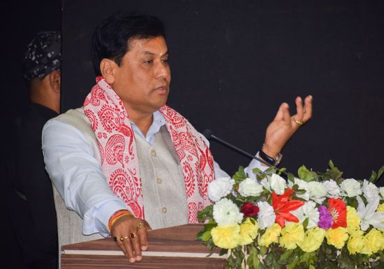 Chief Minister Assam Sarbananda Sonowal Addressing Editorial Stock ...