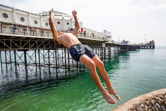 Kids Can Be Seen Jumping Pontoon Editorial Stock Photo - Stock Image ...