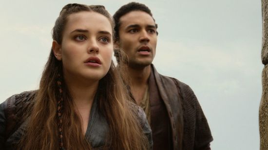Katherine Langford Nimue Devon Terrell Arthur Editorial Stock Photo ...
