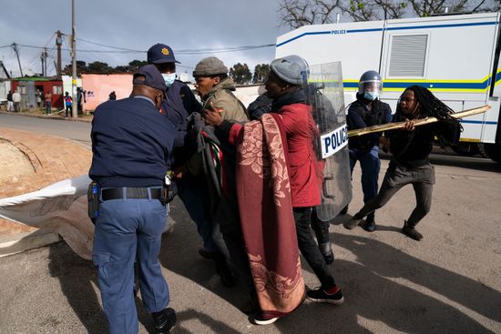 South African Police Arrest Members Group Editorial Stock Photo - Stock ...