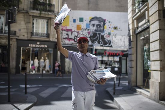 French Pakistani Ali Akbar Sells Newspapers Editorial Stock Photo ...