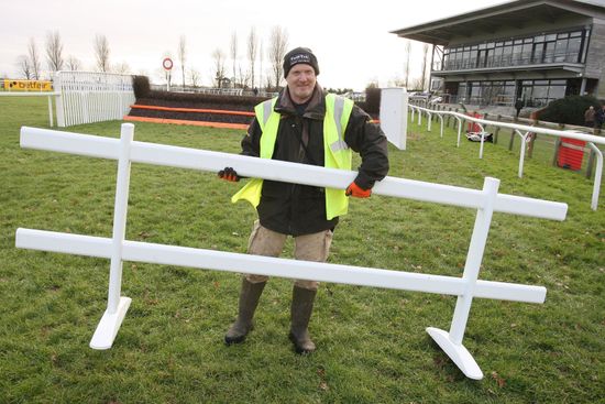 Groundsman Gary Eldridge Uses Trestle Block Editorial Stock Photo ...
