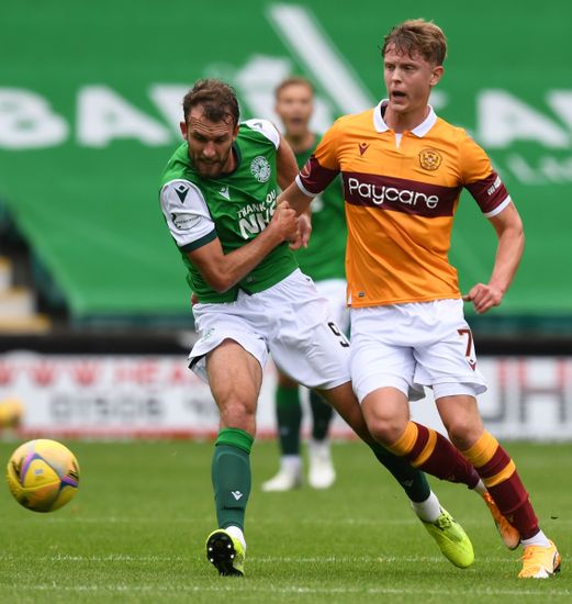 Hibernians Christian Doidge Battles Mark Ohara Editorial Stock Photo ...