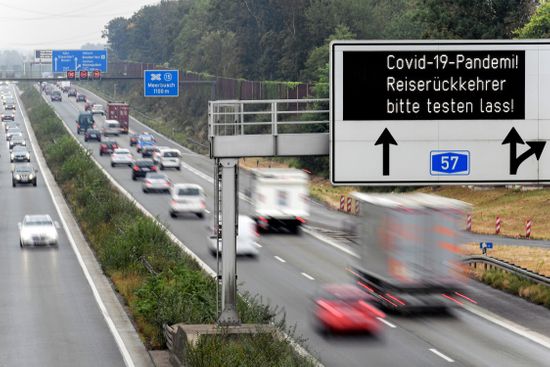 Information Display Over A57 Motorway Reads Editorial Stock Photo ...