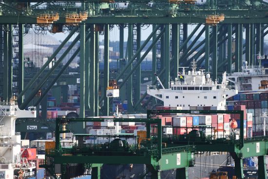 Containers Seen Pasir Panjang Container Terminal Editorial Stock Photo ...