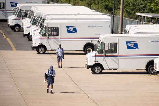Mail Carriers Walk Trucks United States Editorial Stock Photo - Stock ...