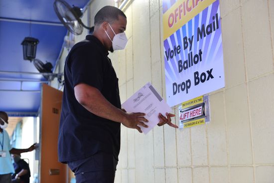 Voter Drop Their Ballot Drop Box Editorial Stock Photo - Stock Image ...
