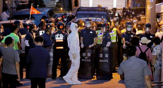 Police Stand Guard Front Sarang Jeil Editorial Stock Photo - Stock ...