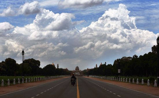 View Down Rajpath Rashtrapati Bhawan Distance Editorial Stock Photo ...