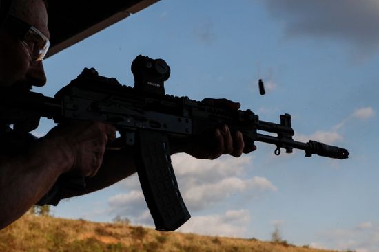 Visitor Shoot Ak12 Assault Rifle Range Editorial Stock Photo - Stock ...