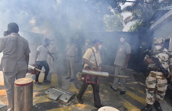 Mcd Worker Fumigating Area During Launch Editorial Stock Photo - Stock ...