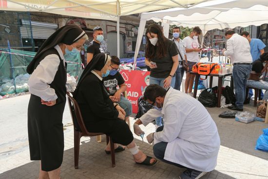 Doctor Treats Nun Openair Clinic Gemmayze Editorial Stock Photo - Stock ...