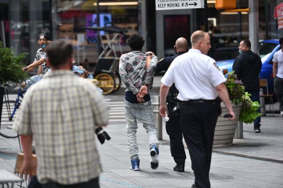 Police Officers Apprehend Arrest Individual Times Editorial Stock Photo ...