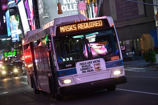 Mta Bus Displays Masks Required Sign Editorial Stock Photo - Stock ...
