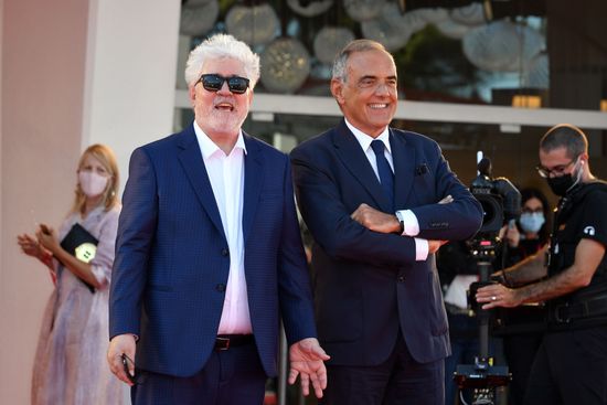 Pedro Almodovar Alberto Barbero Direttore Mostra Editorial Stock Photo ...