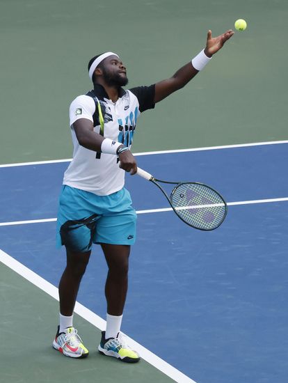 Frances Tiafoe Us Serves Marton Fucsovics Editorial Stock Photo - Stock ...
