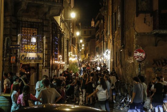 Nightlife Trastevere Downtown Rome During Phase Editorial Stock Photo ...