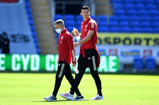 Joe Morrell Kieffer Moore Wales Arrive Editorial Stock Photo - Stock ...