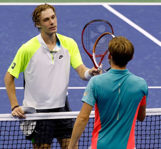 Denis Shapovalov Canada L Taps Racquets Editorial Stock Photo - Stock ...
