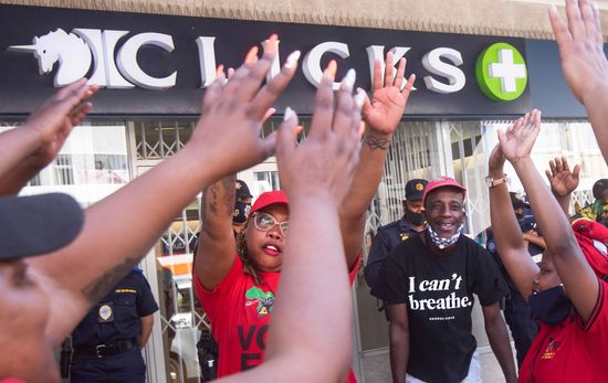 Economic Freedom Fighters Eff Supporters Protest Editorial Stock Photo ...