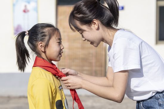 Chen Yanzi Ties Red Scarf Thirdyear Editorial Stock Photo - Stock Image ...