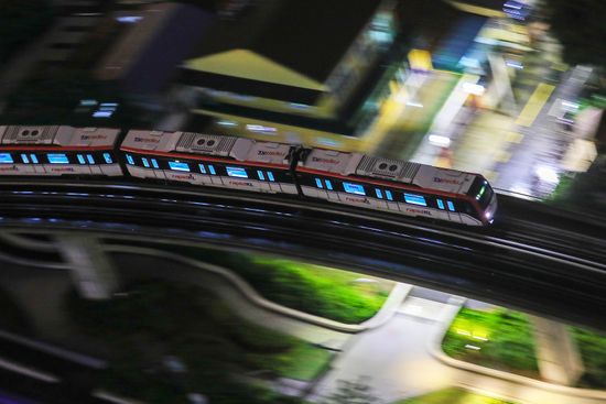 Aerial View Light Rapid Transit Lrt Editorial Stock Photo - Stock Image ...