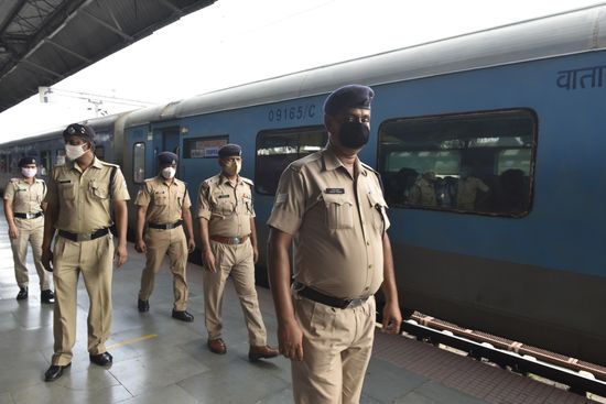 Rpf Personnel On Patrol Charbagh Railway Editorial Stock Photo - Stock ...