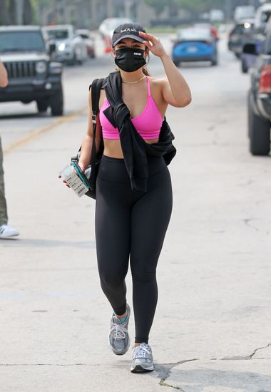 Addison Rae Seen Leaving Dogpound Gym - Foto de stock de contenido ...