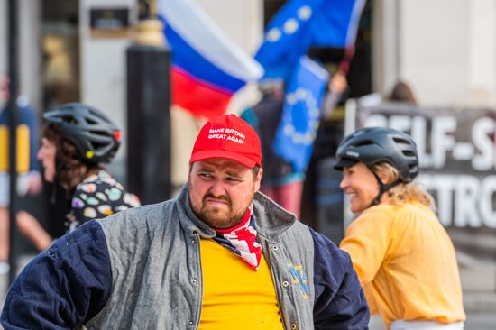 Pro Brexit Man Make Britain Great Editorial Stock Photo - Stock Image ...