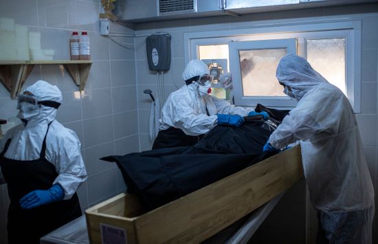 Morgue Workers Wear Personal Protective Equipment Editorial Stock Photo ...