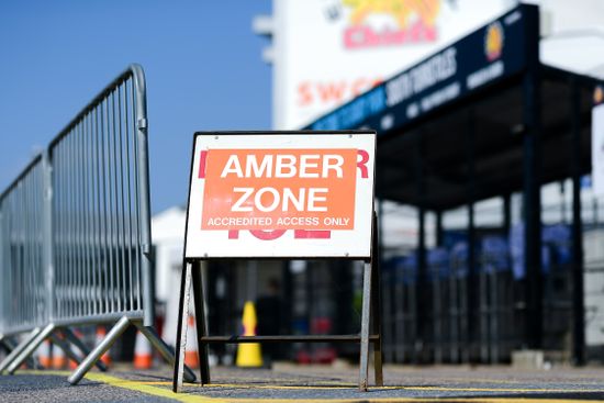 General View Amber Zone Signage Sandy Editorial Stock Photo - Stock ...