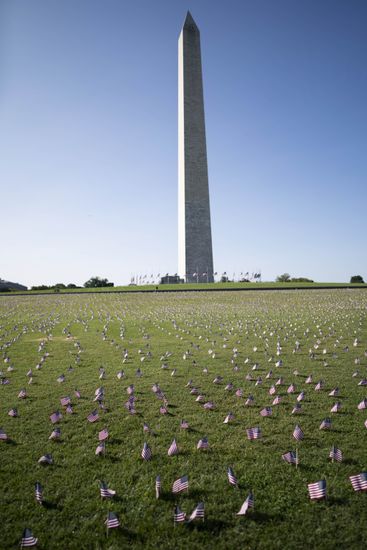 Us National Flags Representing 200000 Lives Editorial Stock Photo ...