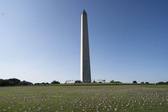 Us National Flags Representing 200000 Lives Editorial Stock Photo ...